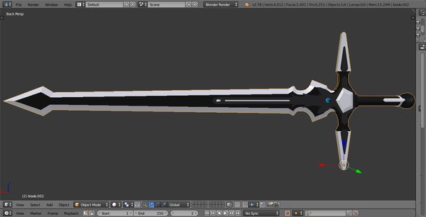 3d model sword