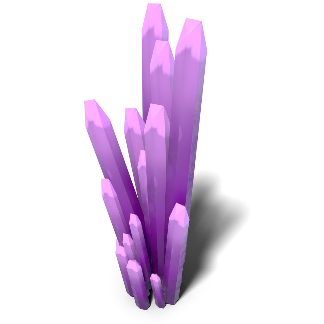 3D Purple Crystal Model - TurboSquid 2091423