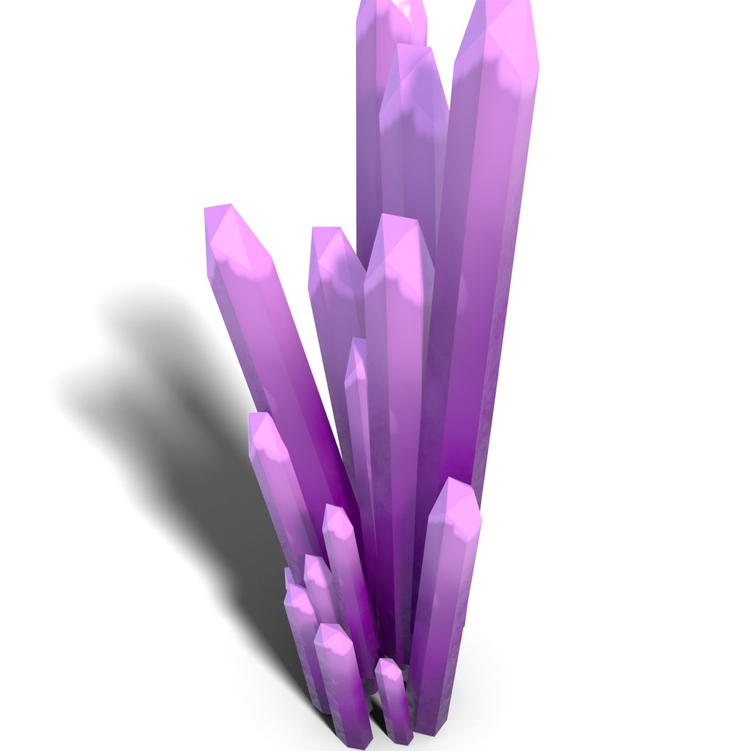 3D Purple Crystal Model - TurboSquid 2091423