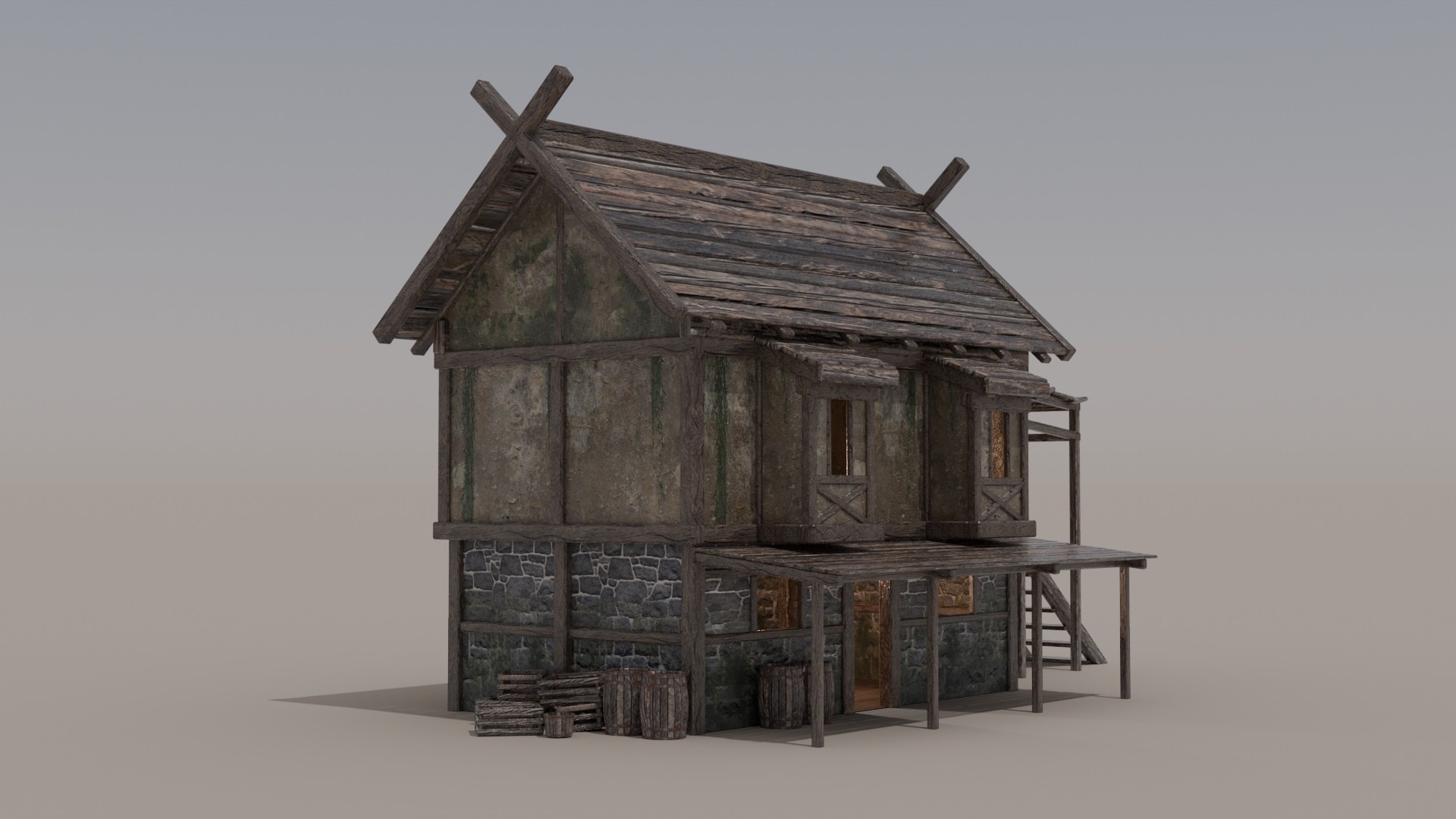 3D Model Old House - TurboSquid 2291001