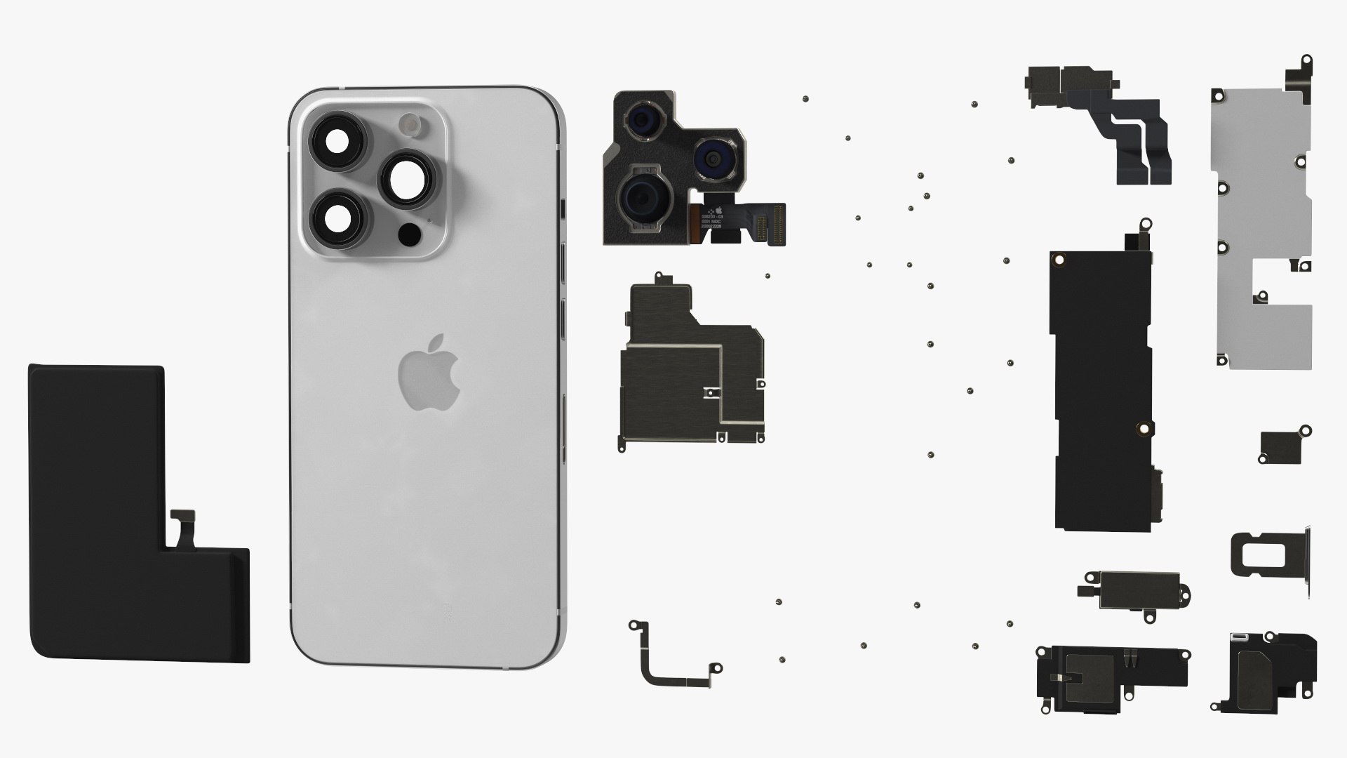 IPhone 14 Pro Disassembled without Display 3D model - TurboSquid 2097633