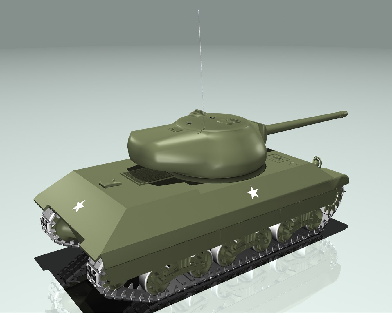 3d wwii tank destroyer m10 model