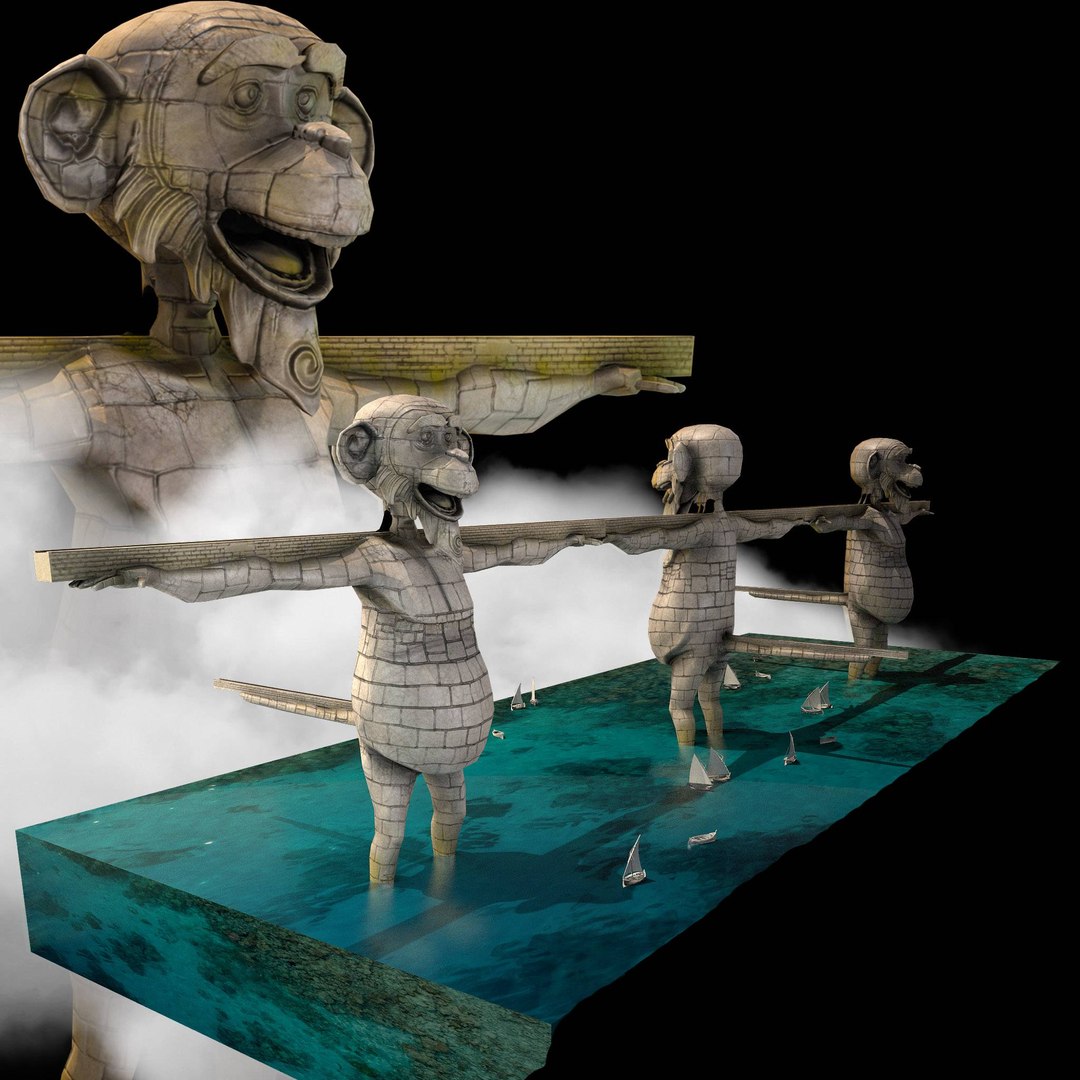 3D Monkey Bridge Game Model Low Poly Model - TurboSquid 2280181