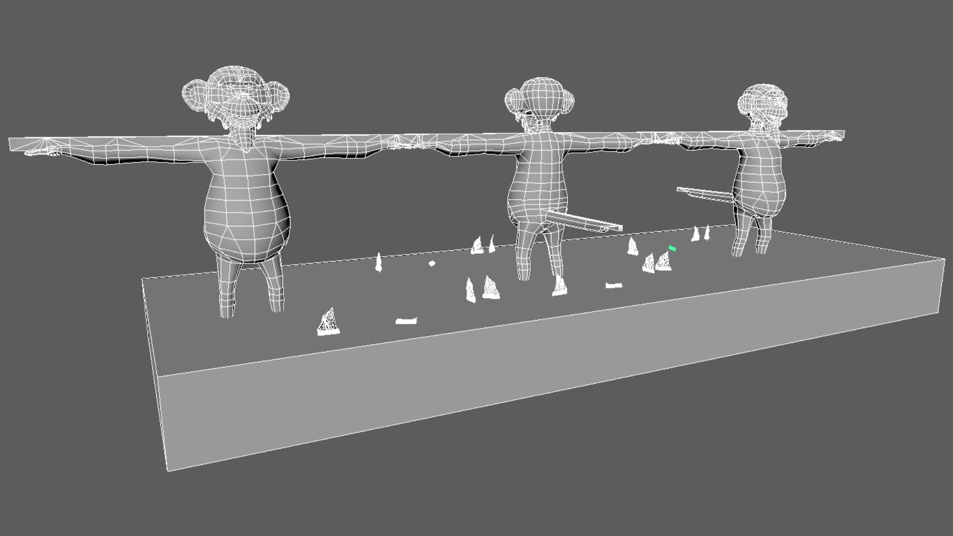 3D Monkey Bridge Game Model Low Poly Model - TurboSquid 2280181