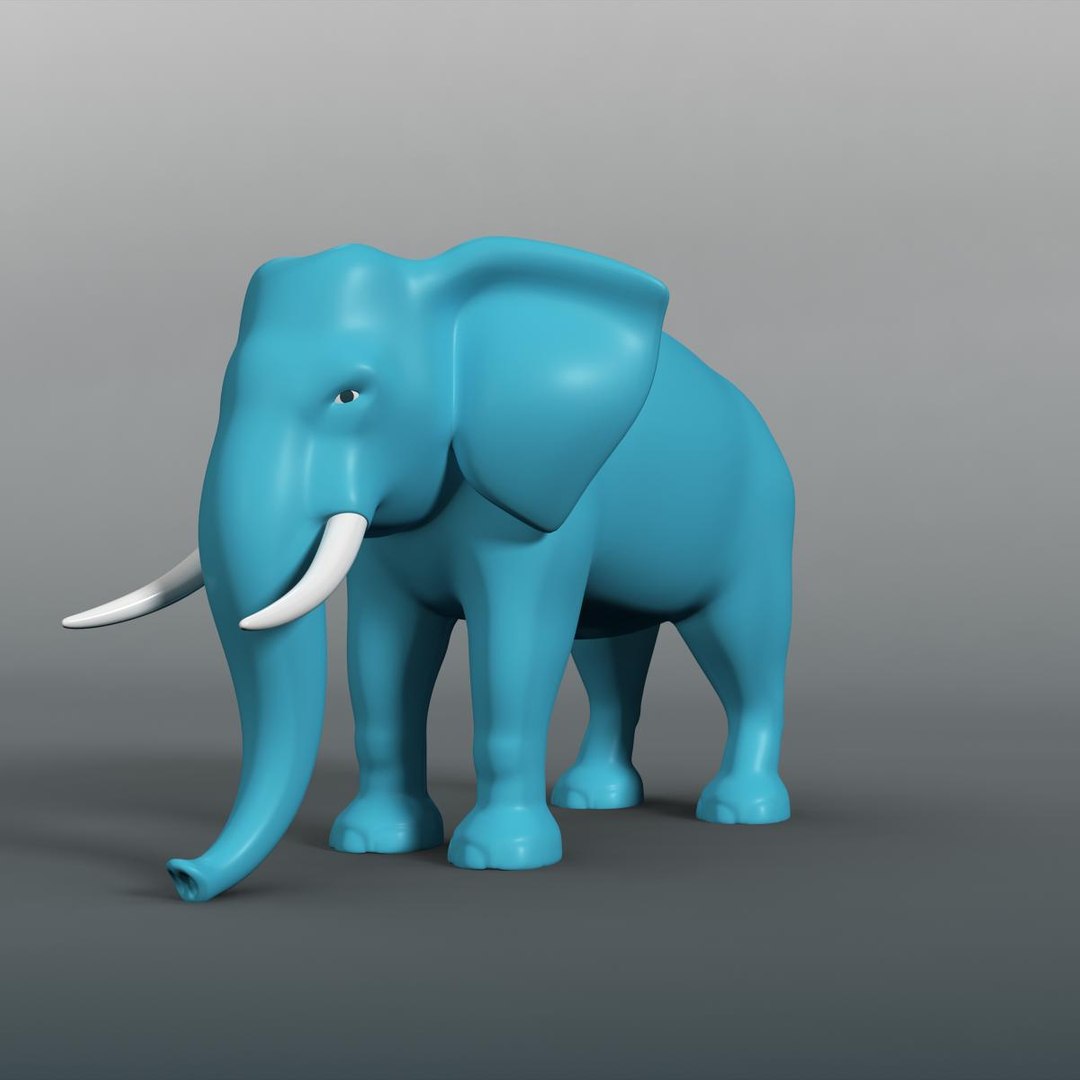 Elephant Cartoon 3d Model