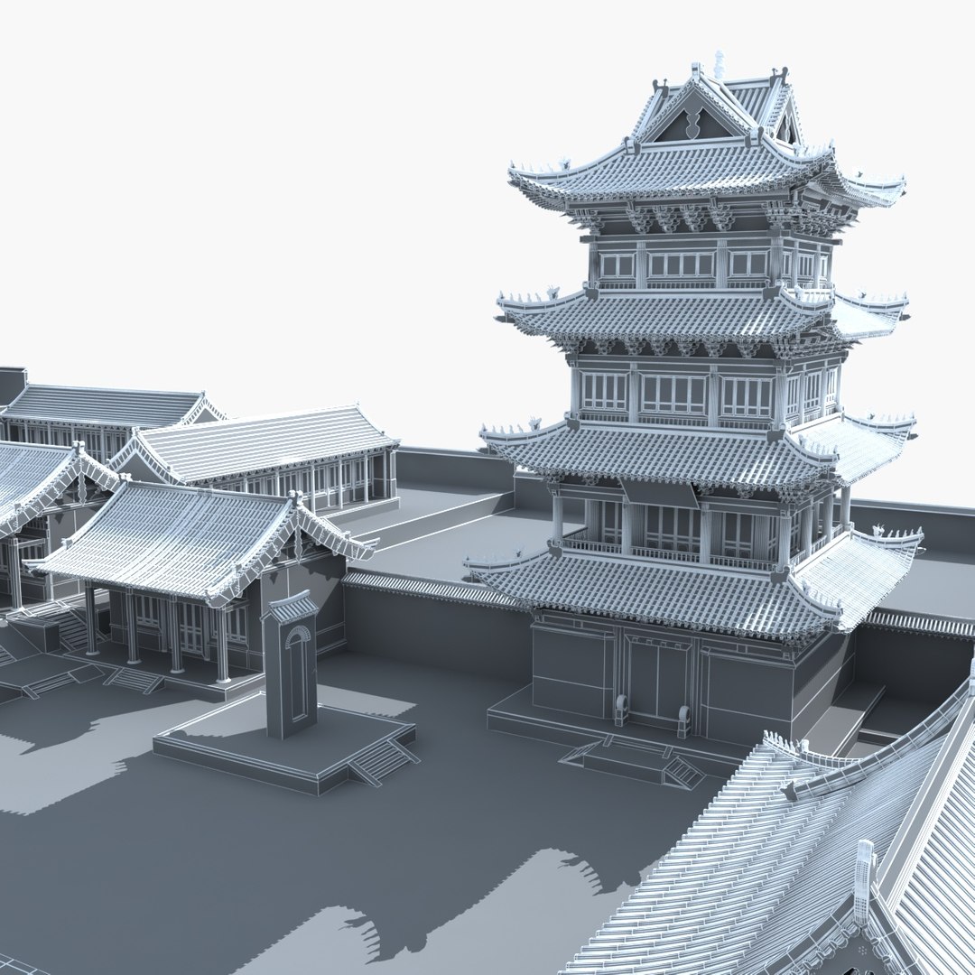 3D Panoramic View Of Shaolin Temple Model - TurboSquid 1838338