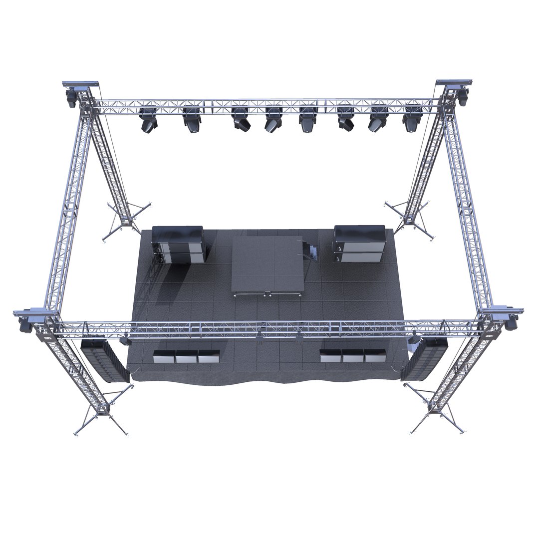 3D Outdoor Concert Stage Mini Model - TurboSquid 1716309