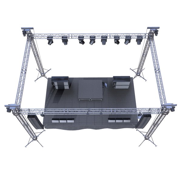 modelo 3d Mini escenario para conciertos al aire libre - TurboSquid 1716309