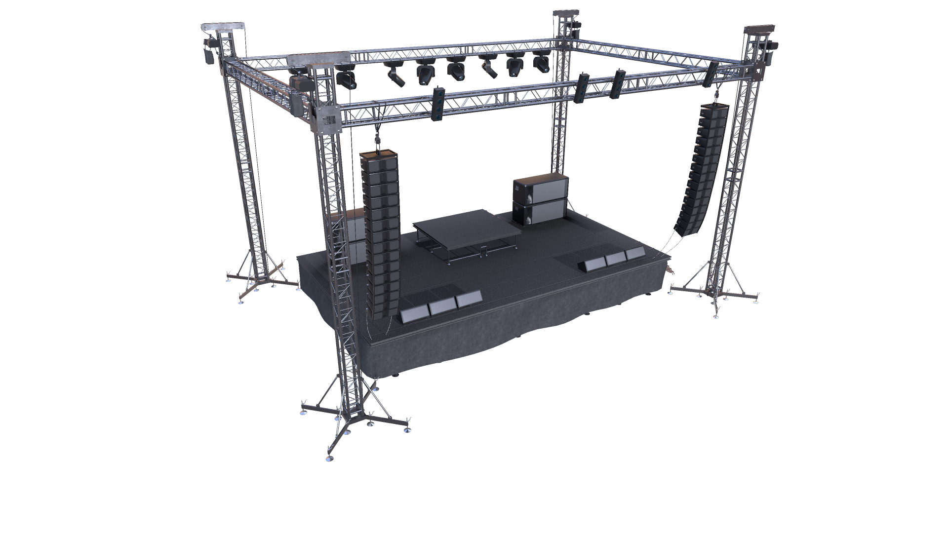 3D Outdoor Concert Stage Mini Model - TurboSquid 1716309