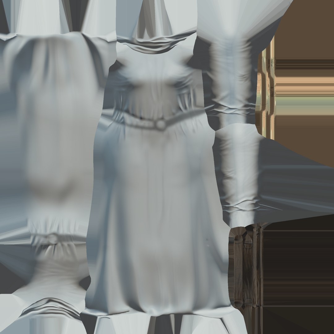 3D Female Space Monk Robe With Optional Book Belt Accessory ...