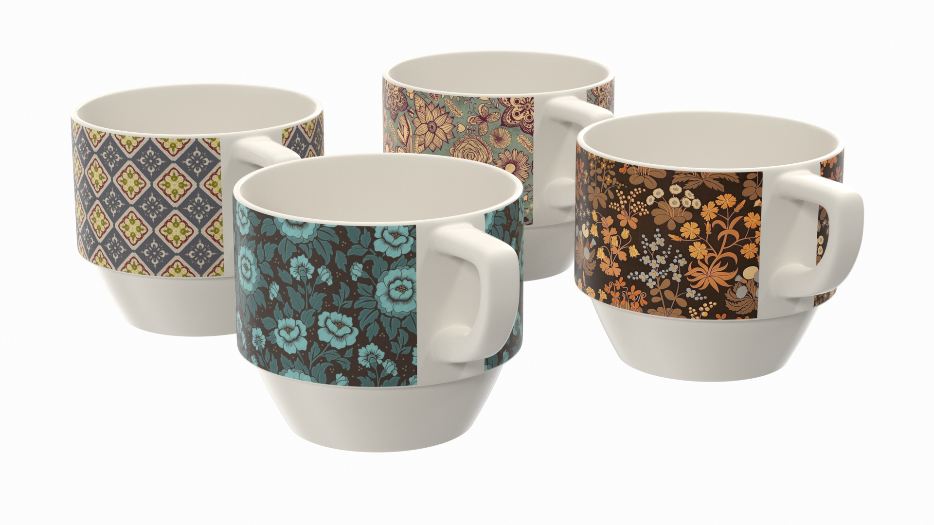 3D Ceramic Mugs Model - TurboSquid 1598973