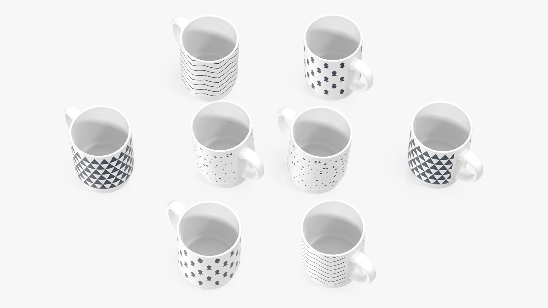 3D Ceramic Mugs Model - TurboSquid 1598973