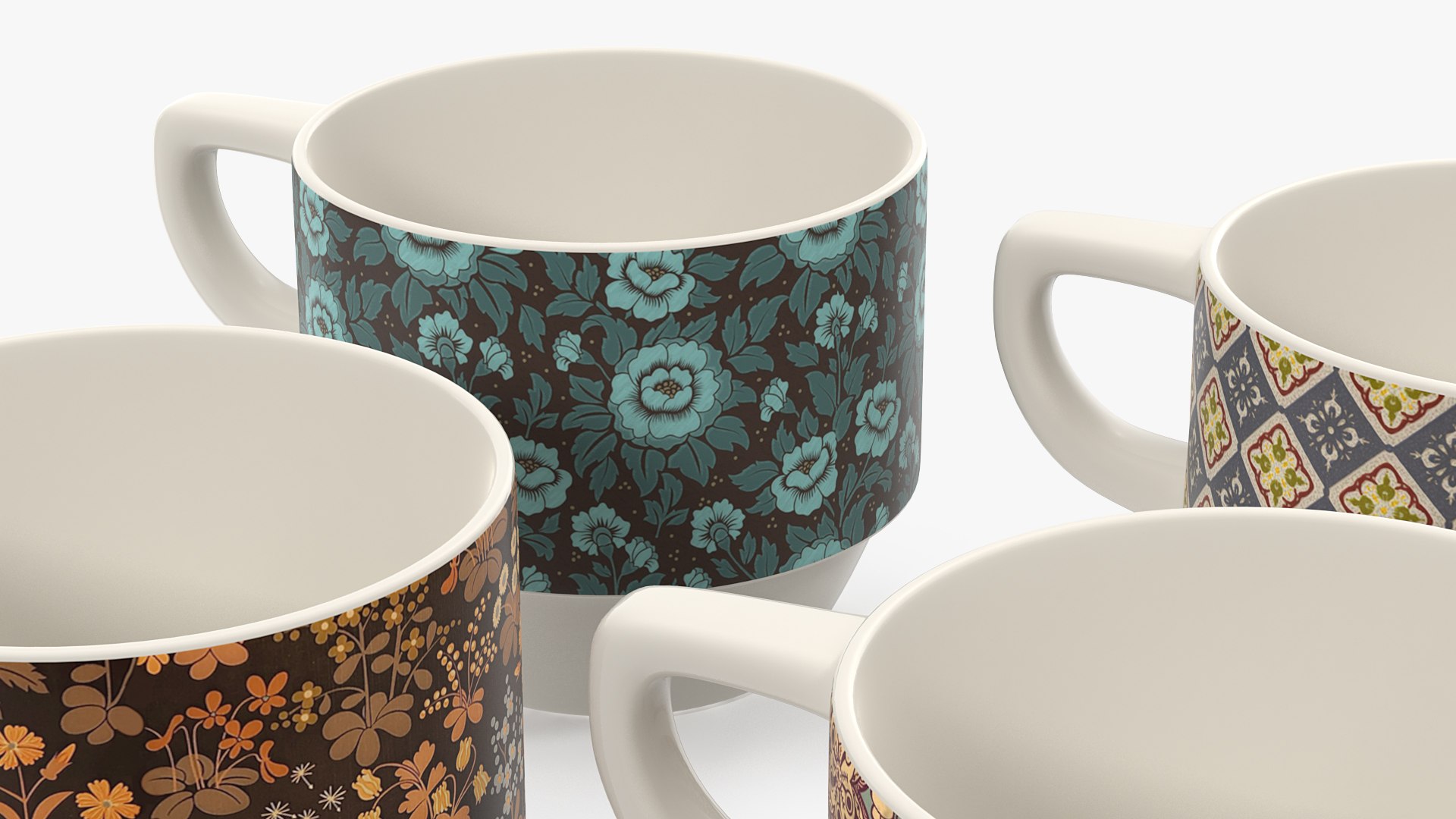 3D Ceramic Mugs Model - TurboSquid 1598973