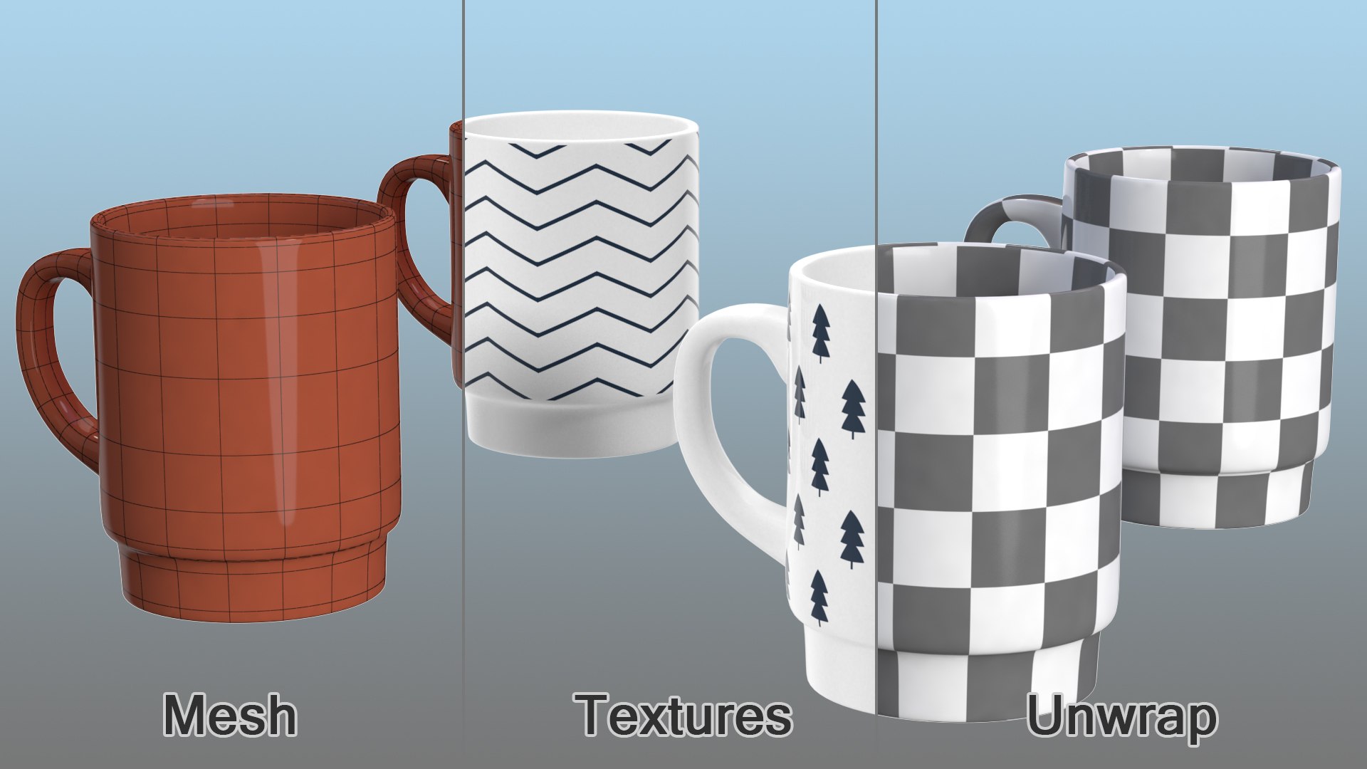 3D Ceramic Mugs Model - TurboSquid 1598973