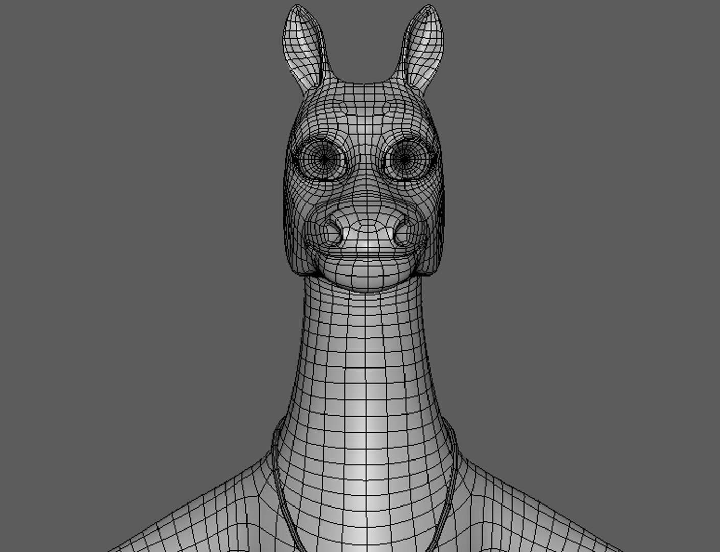 Cartoon Donkey- base mesh 3D model - TurboSquid 2182650