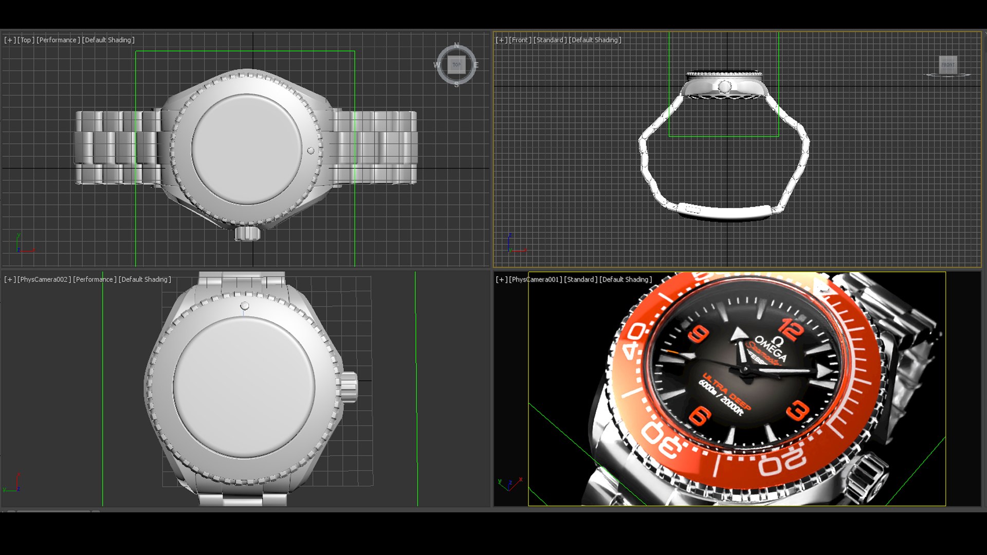 3D OMEGA Seamaster Professional Watches Model - TurboSquid 1875993