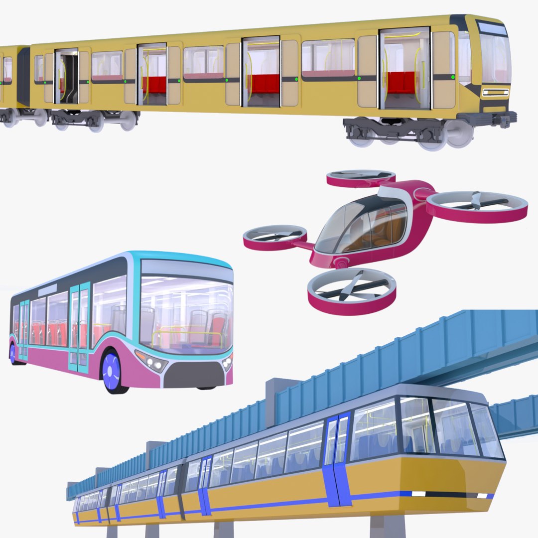 Public Transport Collection 3D Model - TurboSquid 2165328
