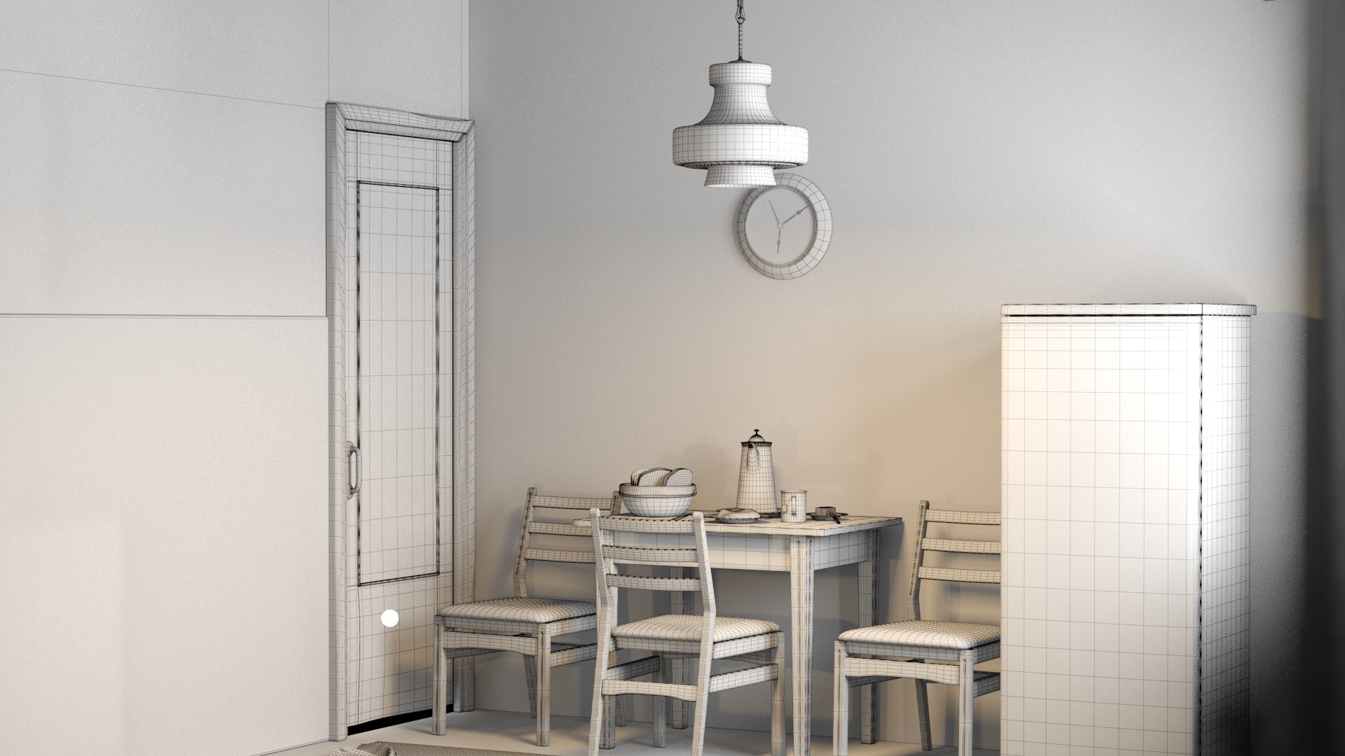 Old Kitchen Vintage Scene Interior 3D Model - TurboSquid 1631480