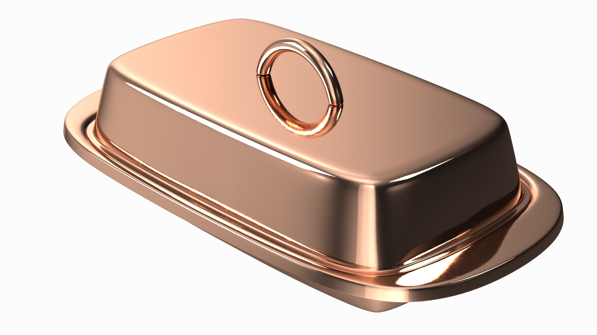 3D Copper Butter Dish Model - TurboSquid 2149863