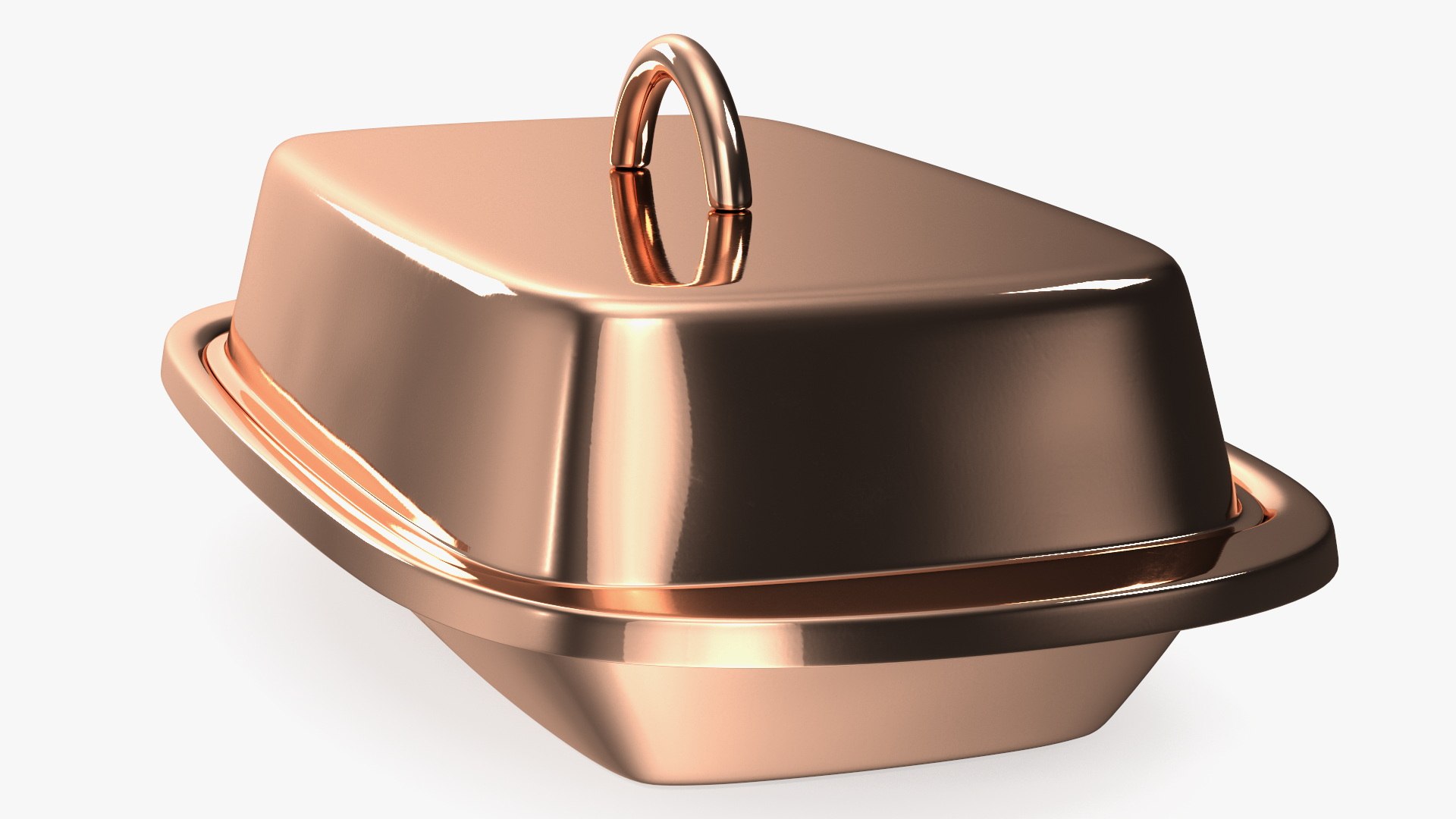 3D Copper Butter Dish Model - TurboSquid 2149863