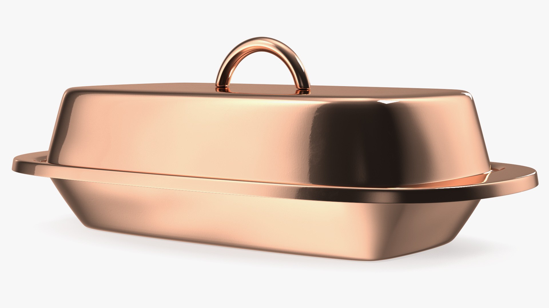 3D Copper Butter Dish Model - TurboSquid 2149863