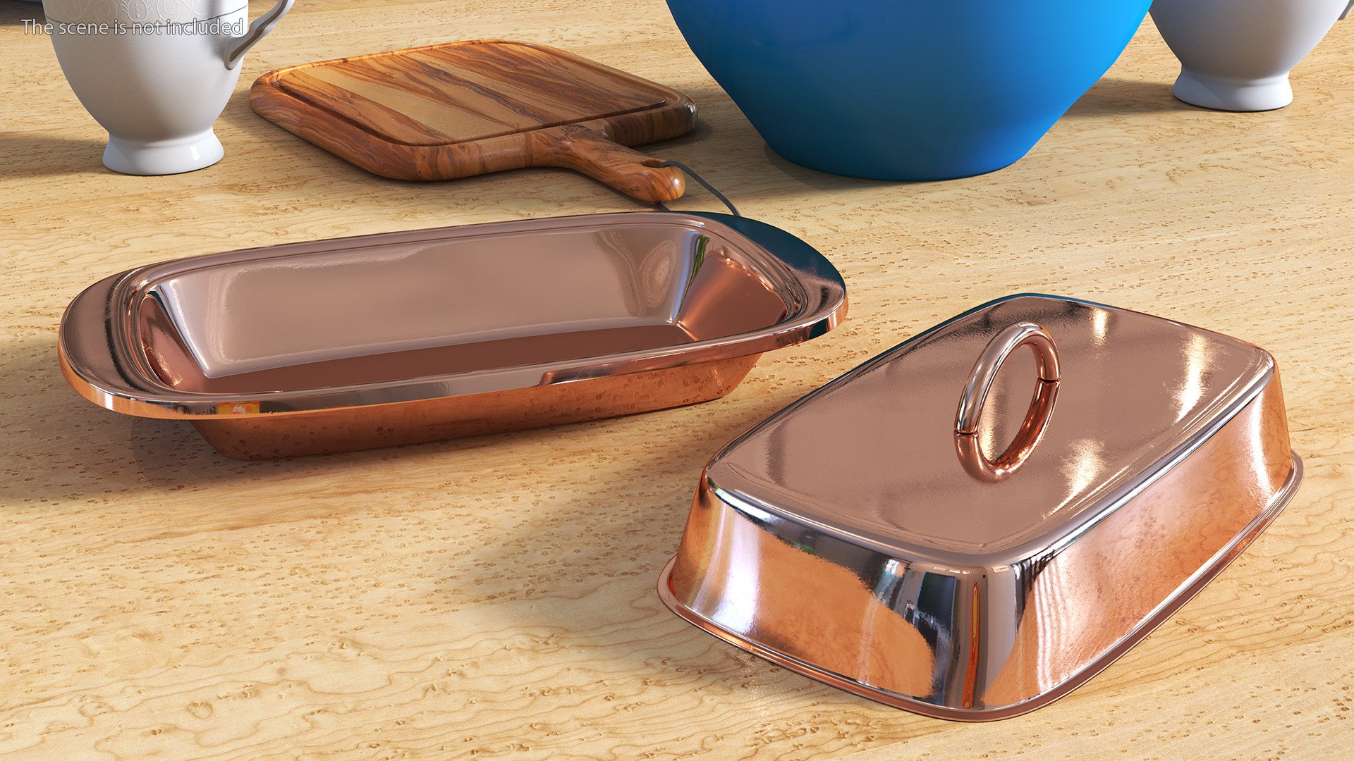 3D Copper Butter Dish Model - TurboSquid 2149863