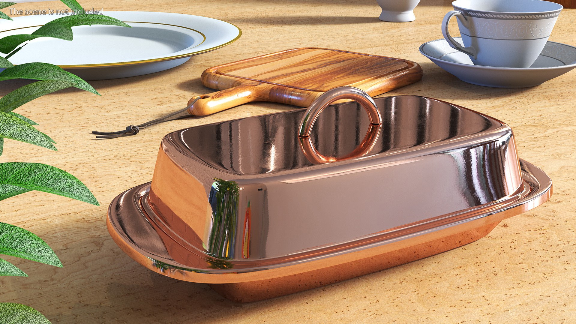3D Copper Butter Dish Model - TurboSquid 2149863