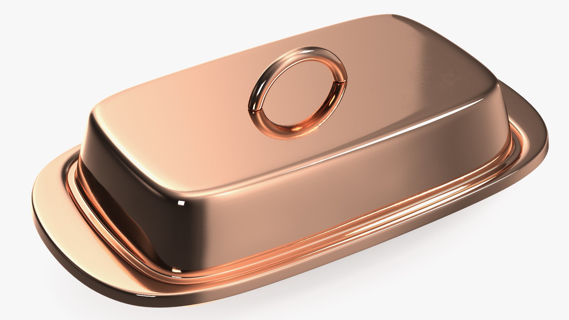 3D Copper Butter Dish Model - TurboSquid 2149863