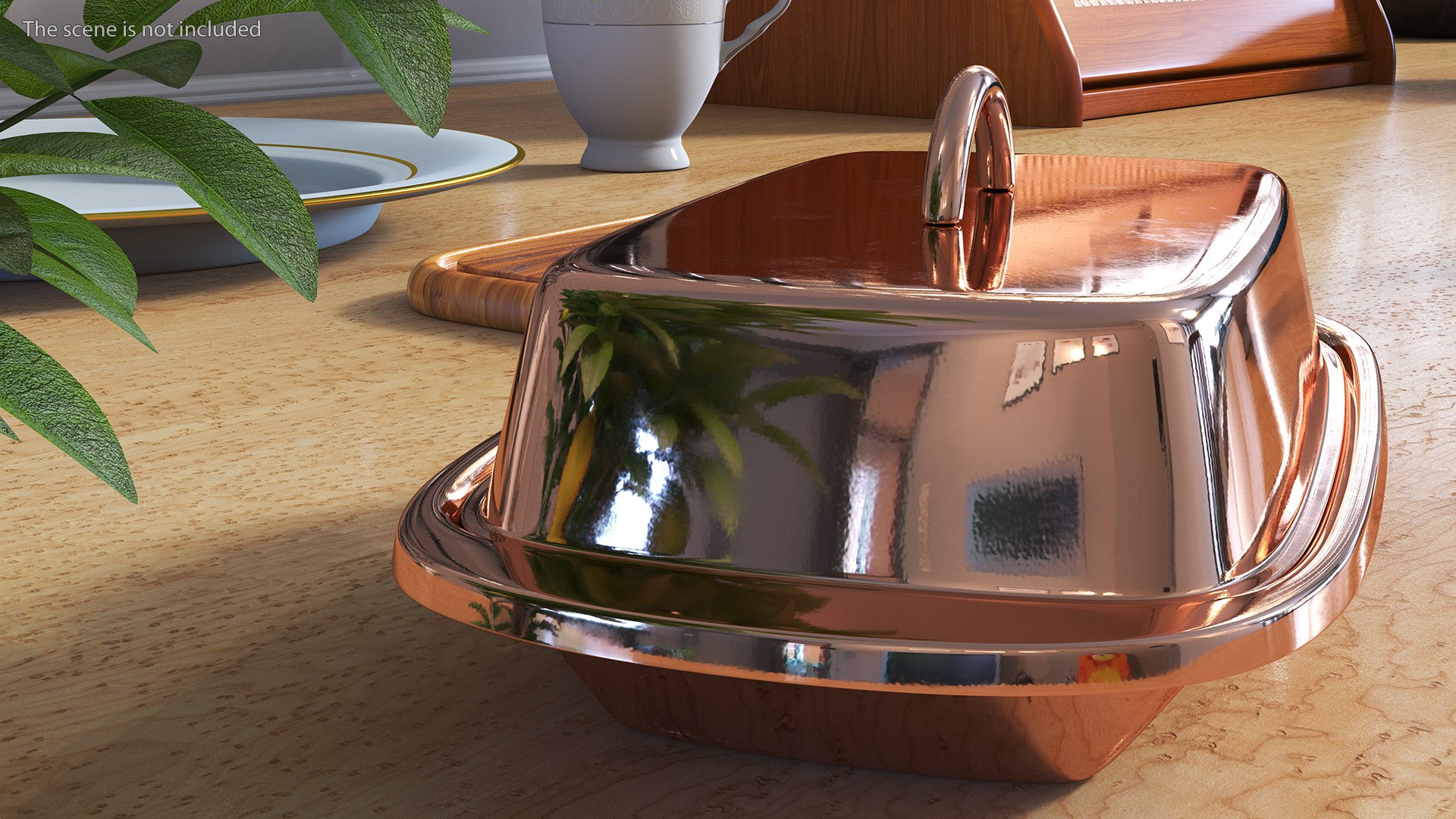 3D Copper Butter Dish Model - TurboSquid 2149863