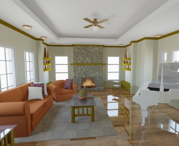 3d living room
