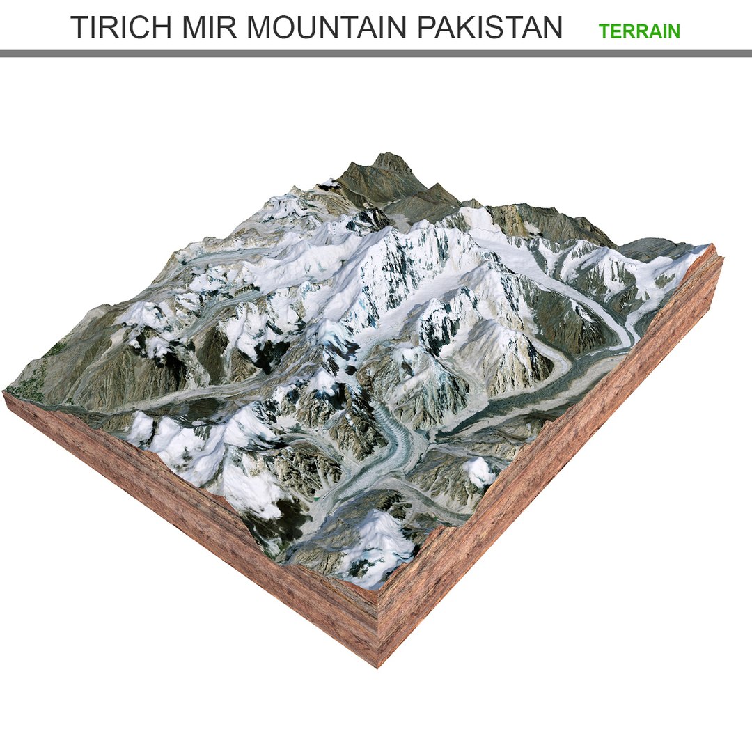 3D Model Tirich Mir Mountain Pakistan - TurboSquid 2061912