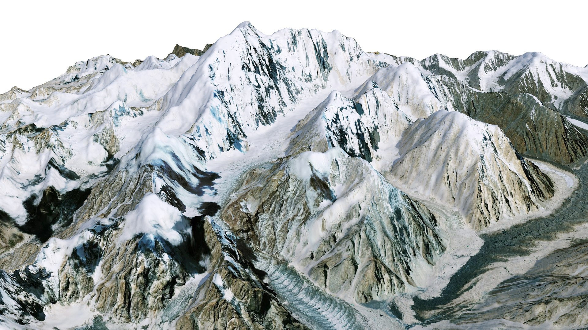3D model Tirich Mir Mountain Pakistan - TurboSquid 2061912