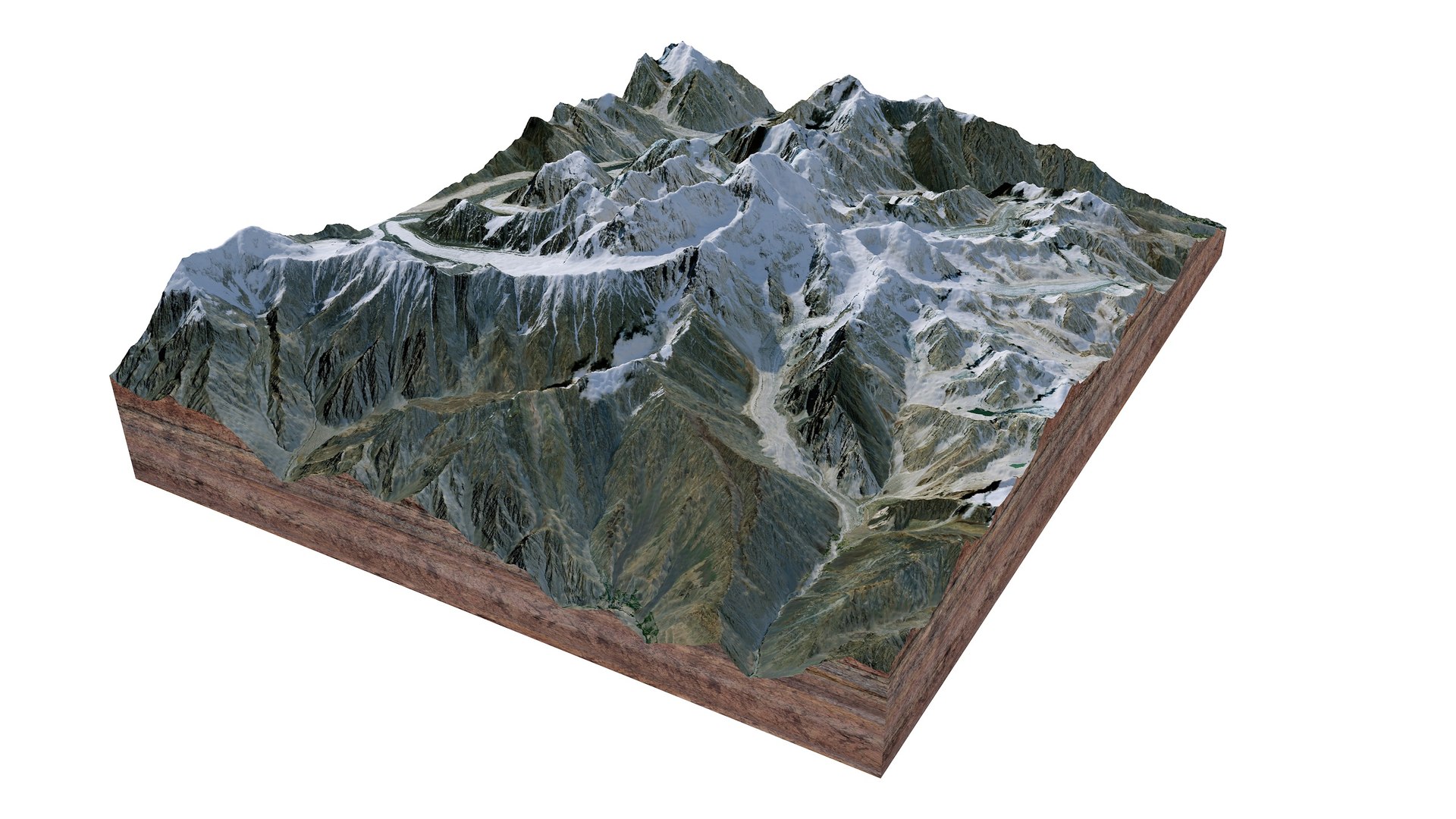 3D model Tirich Mir Mountain Pakistan - TurboSquid 2061912