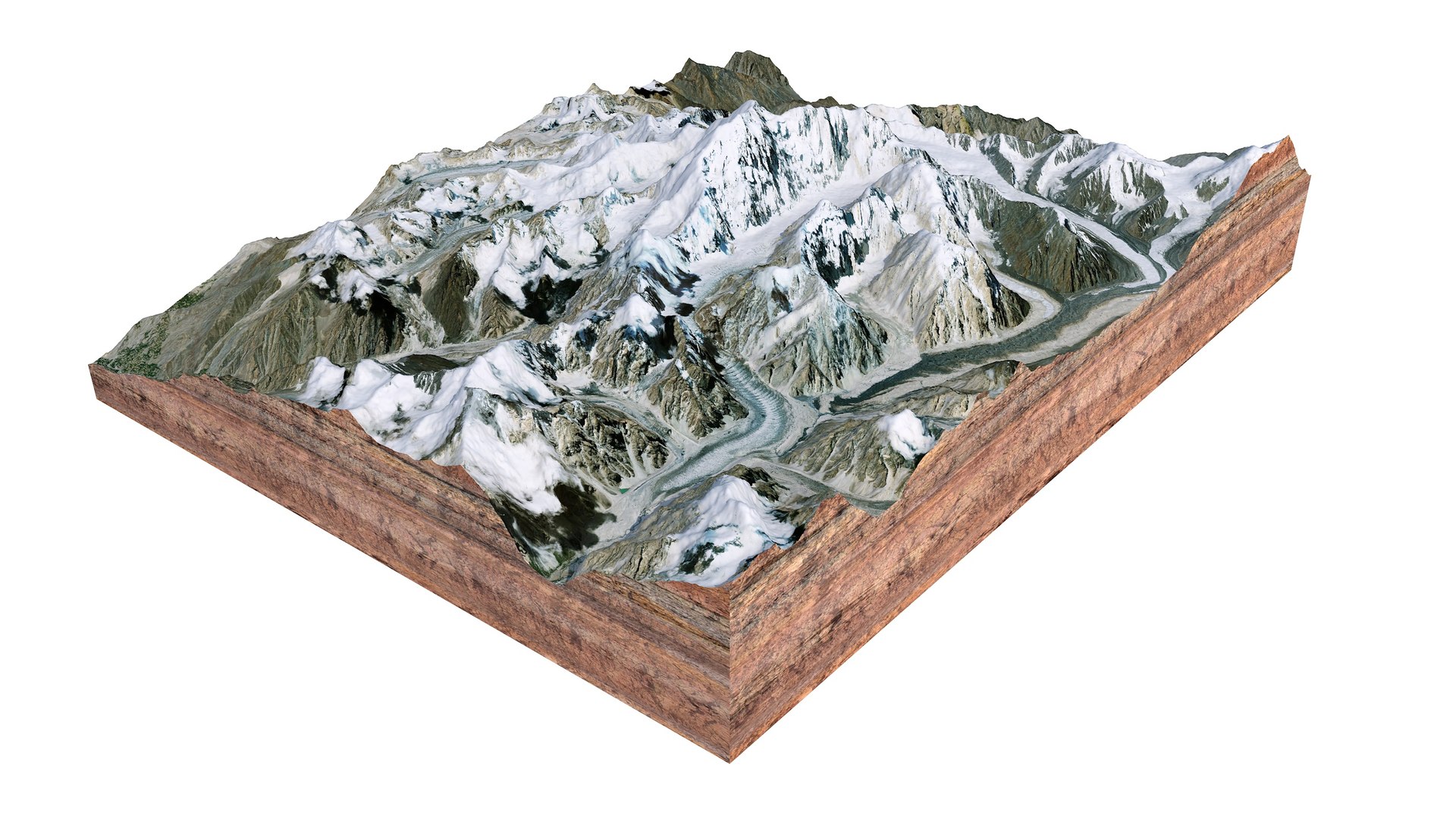 3D Model Tirich Mir Mountain Pakistan - TurboSquid 2061912
