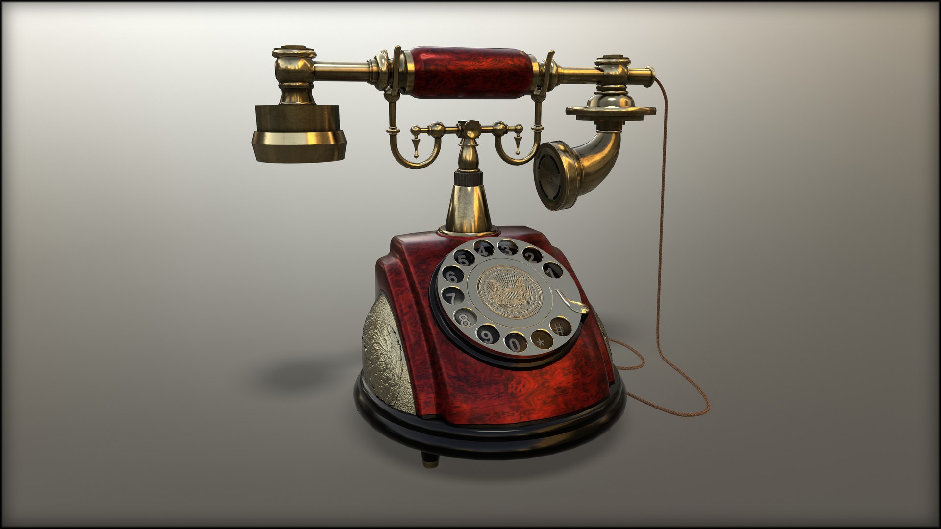 3D Vintage Phone Us Gov Edition - TurboSquid 1849462