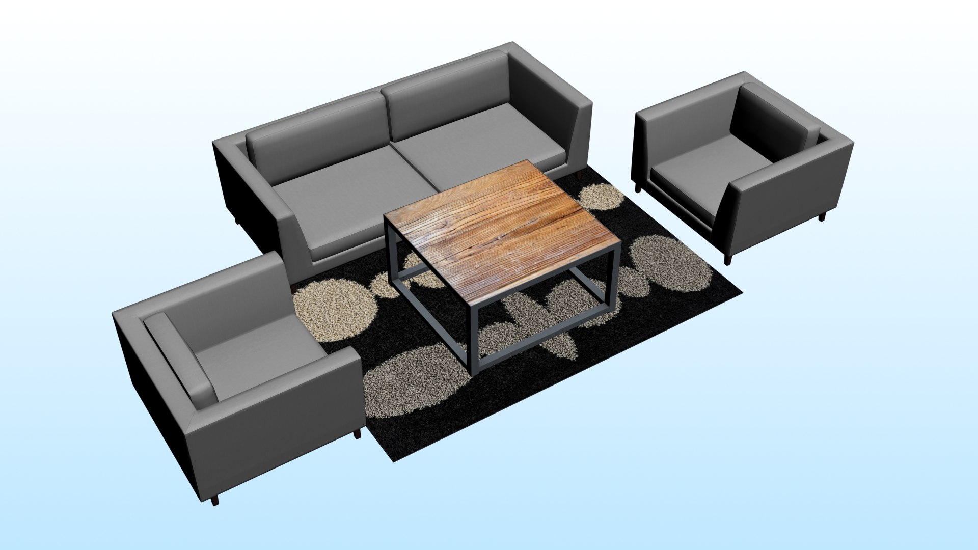 SOFA SET WITH CARPET 04 3D - TurboSquid 2422049