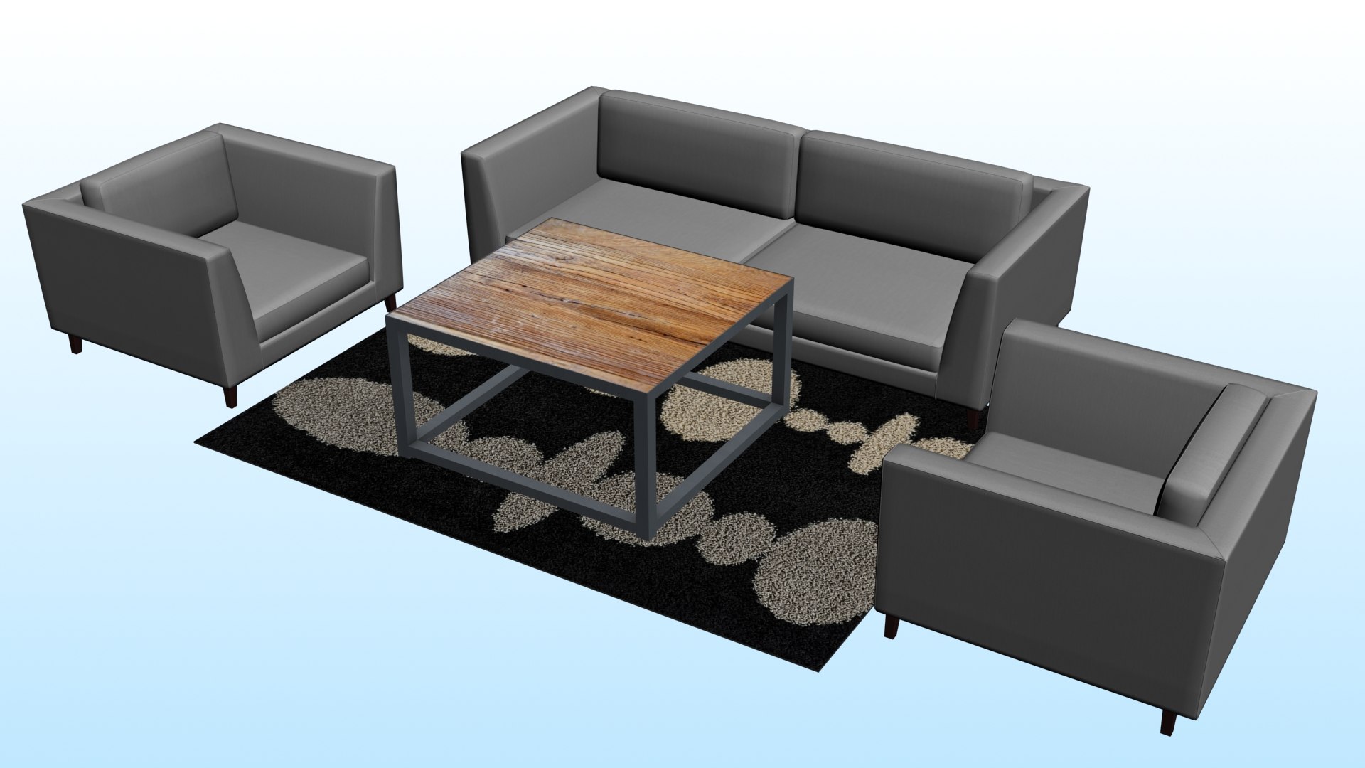 SOFA SET WITH CARPET 04 3D - TurboSquid 2422049