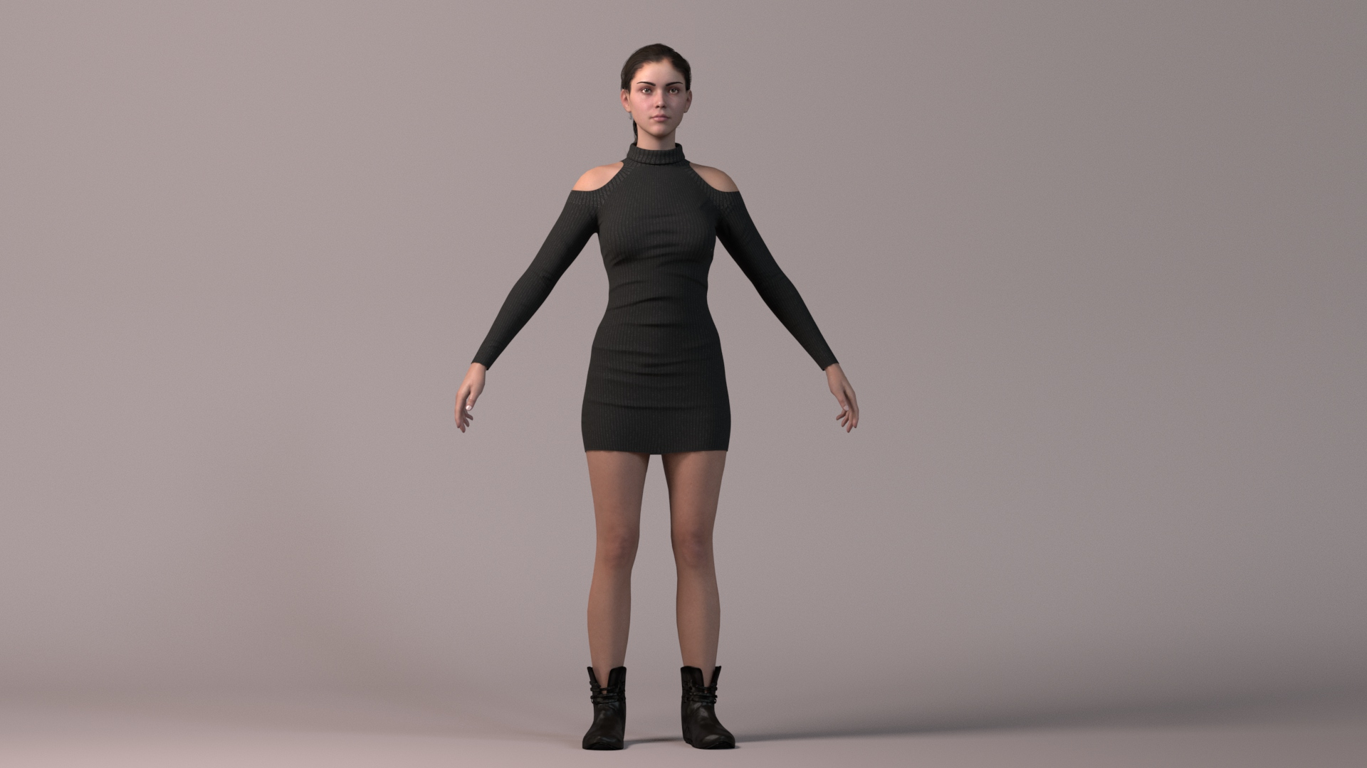 3D Female Base With Outfit Rig Model - TurboSquid 2284713