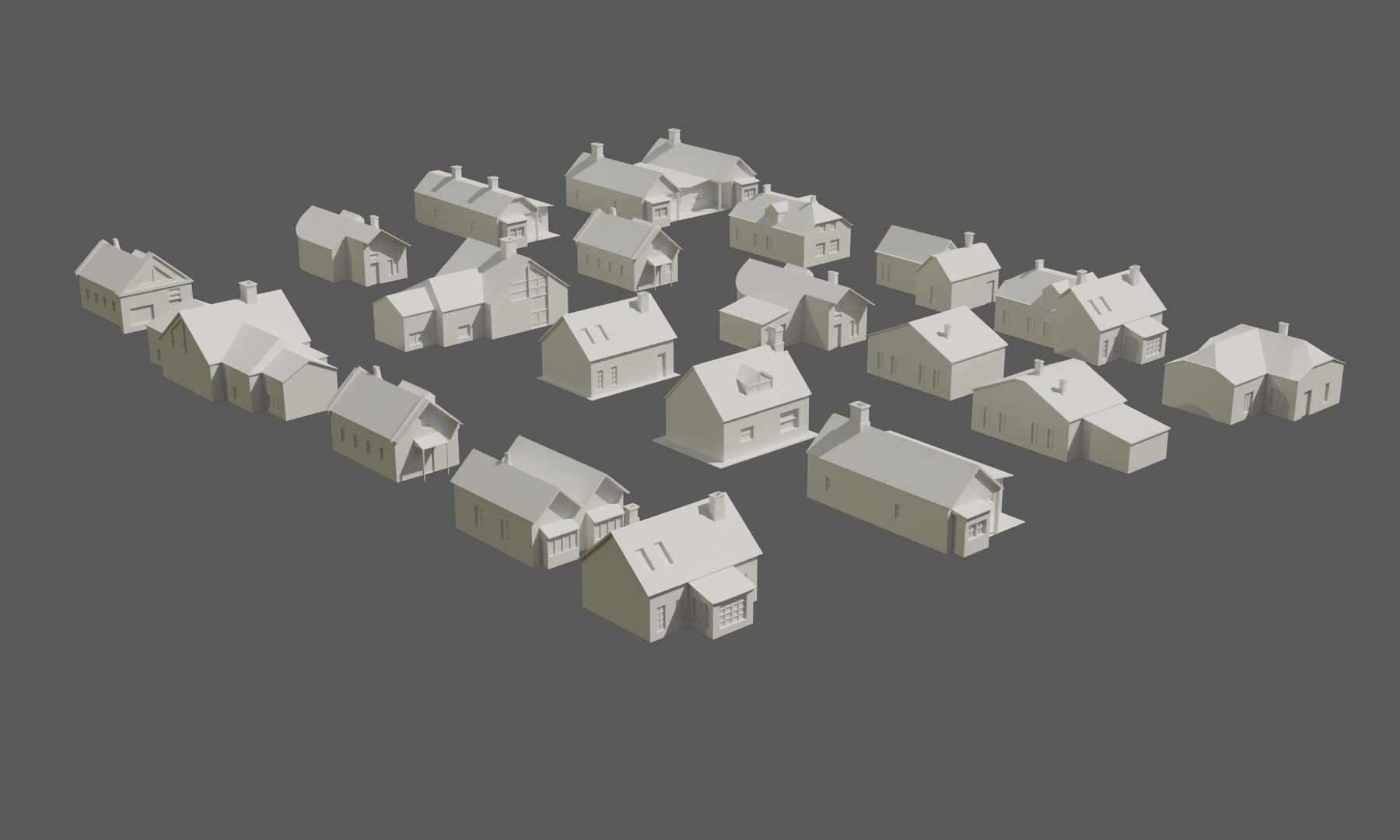 3D Model Village House Pack - TurboSquid 1861858