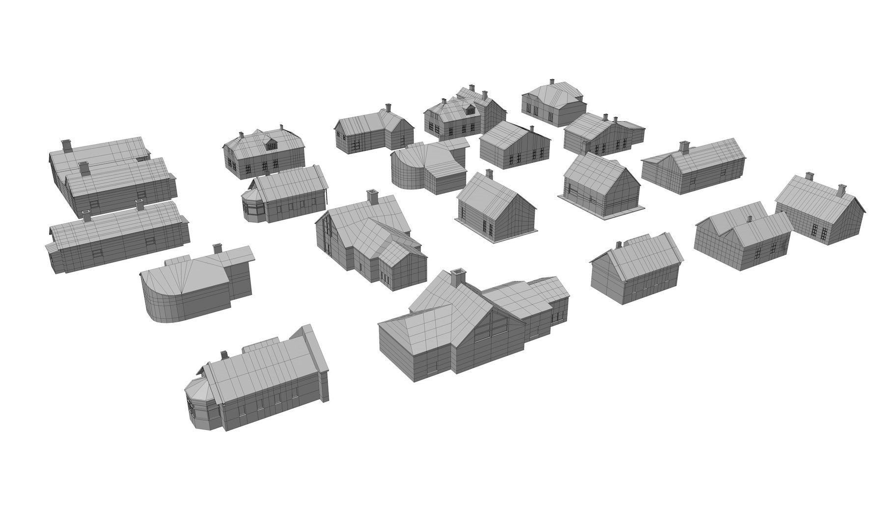 3D Model Village House Pack - TurboSquid 1861858