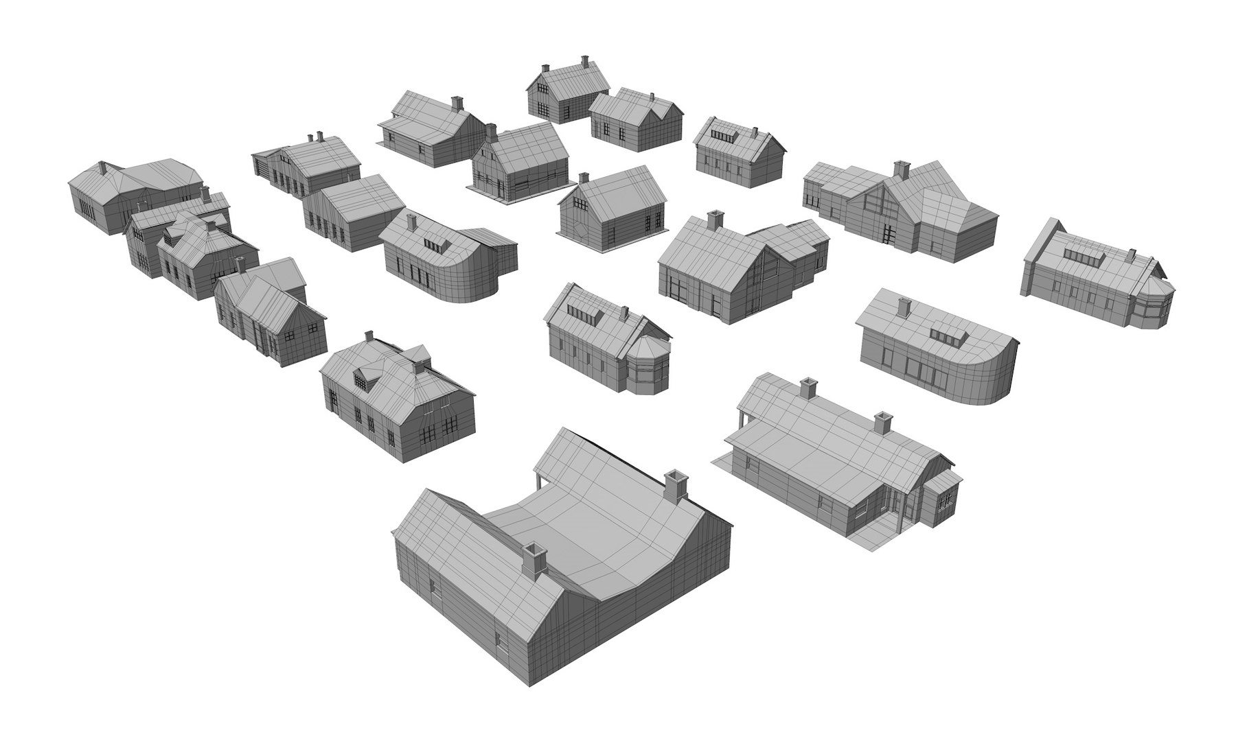 3D Model Village House Pack - TurboSquid 1861858