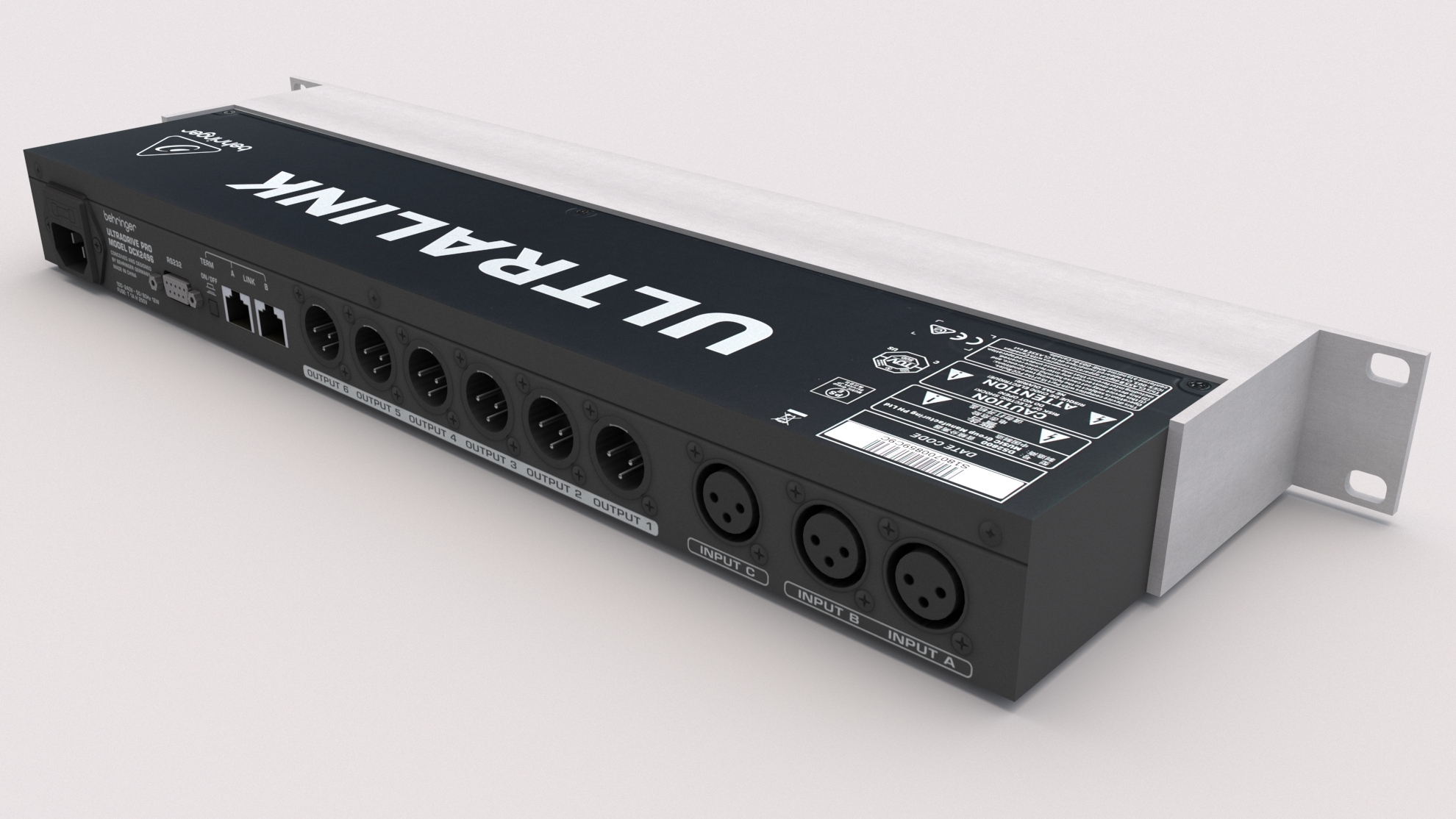 Processador de Áudio Behringer DCX2496 Modelo 3D - TurboSquid 1747714