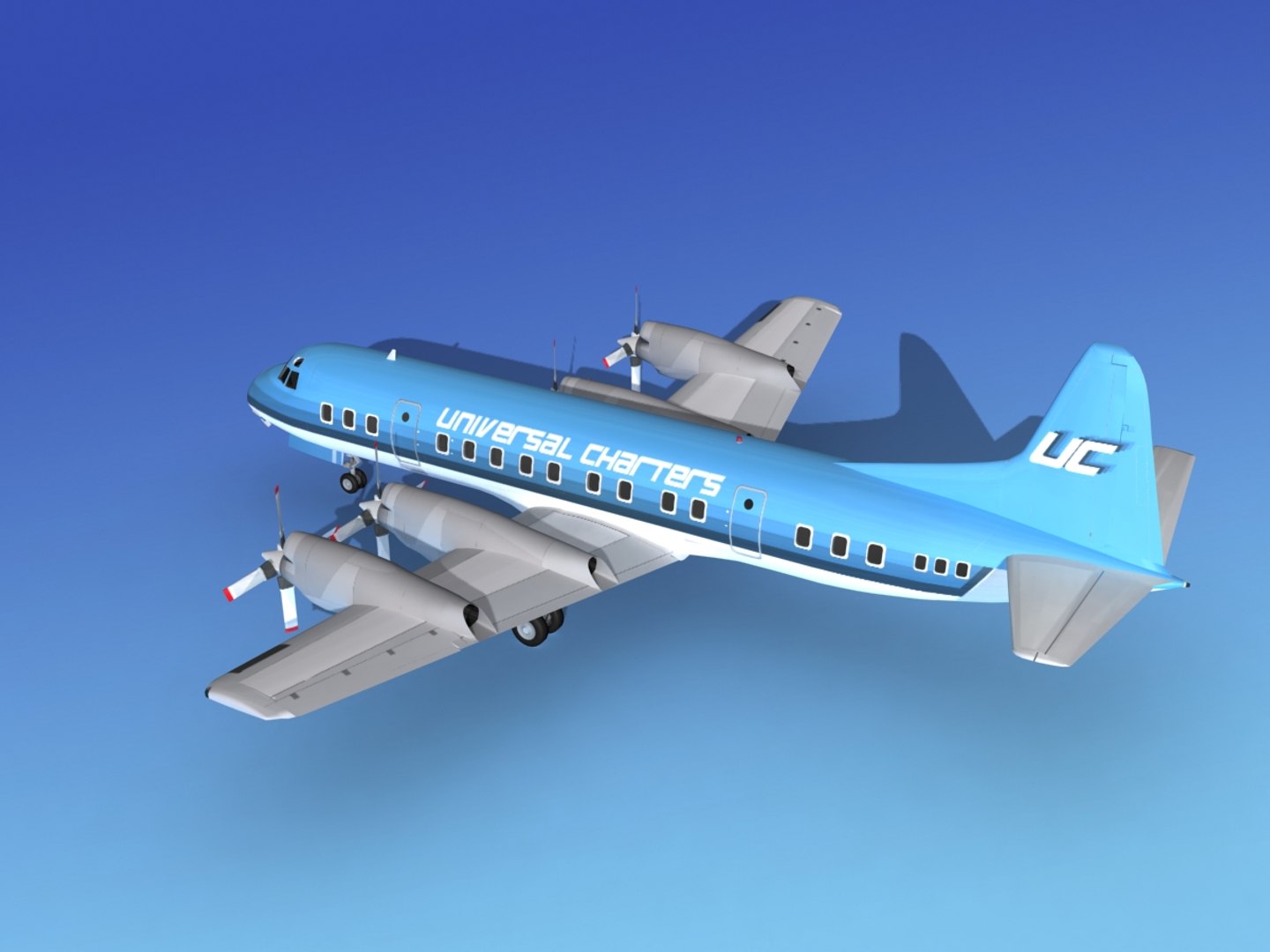 Propellers Electra Lockheed Charter 3d Model