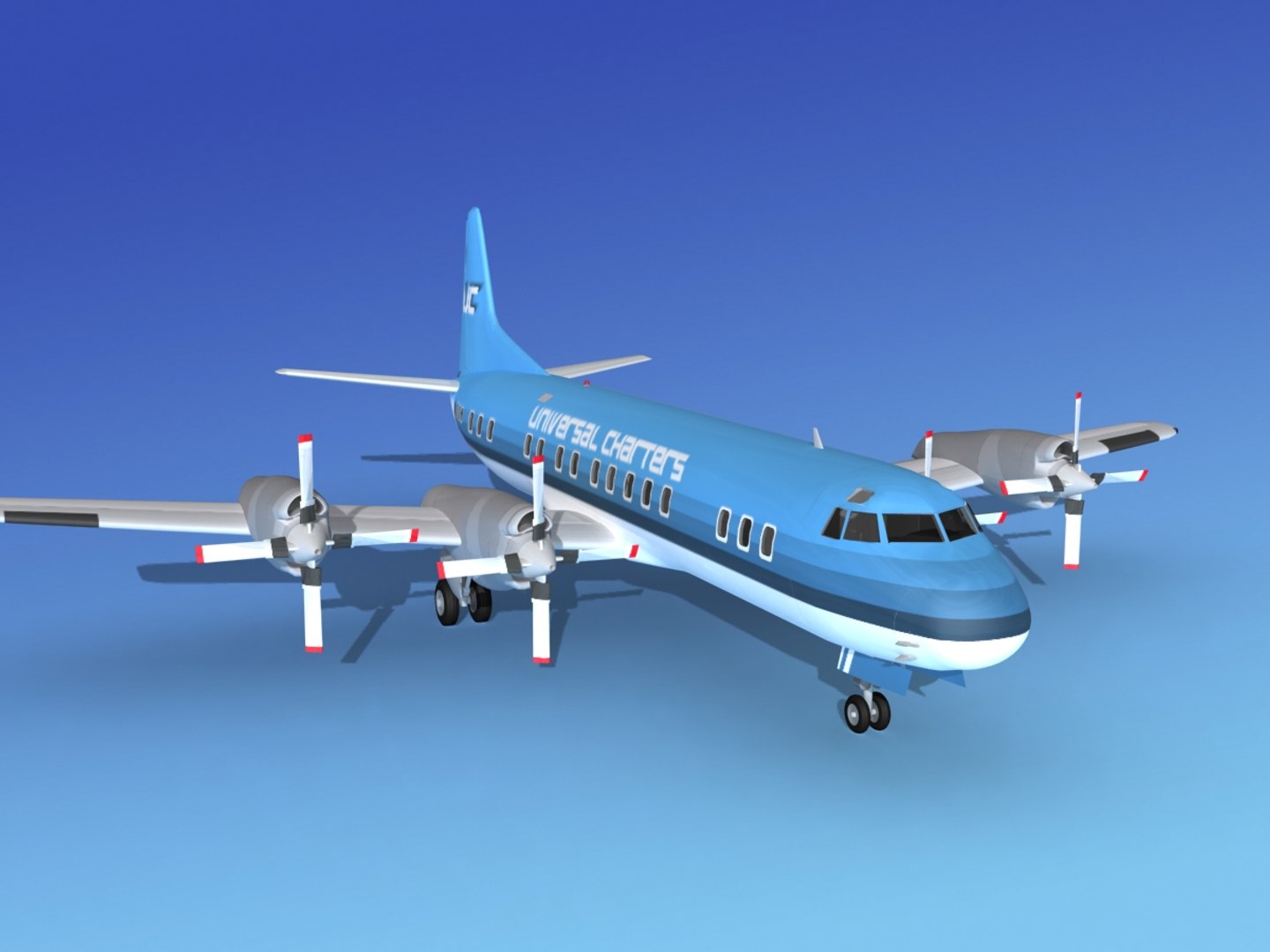 Propellers Electra Lockheed Charter 3d Model