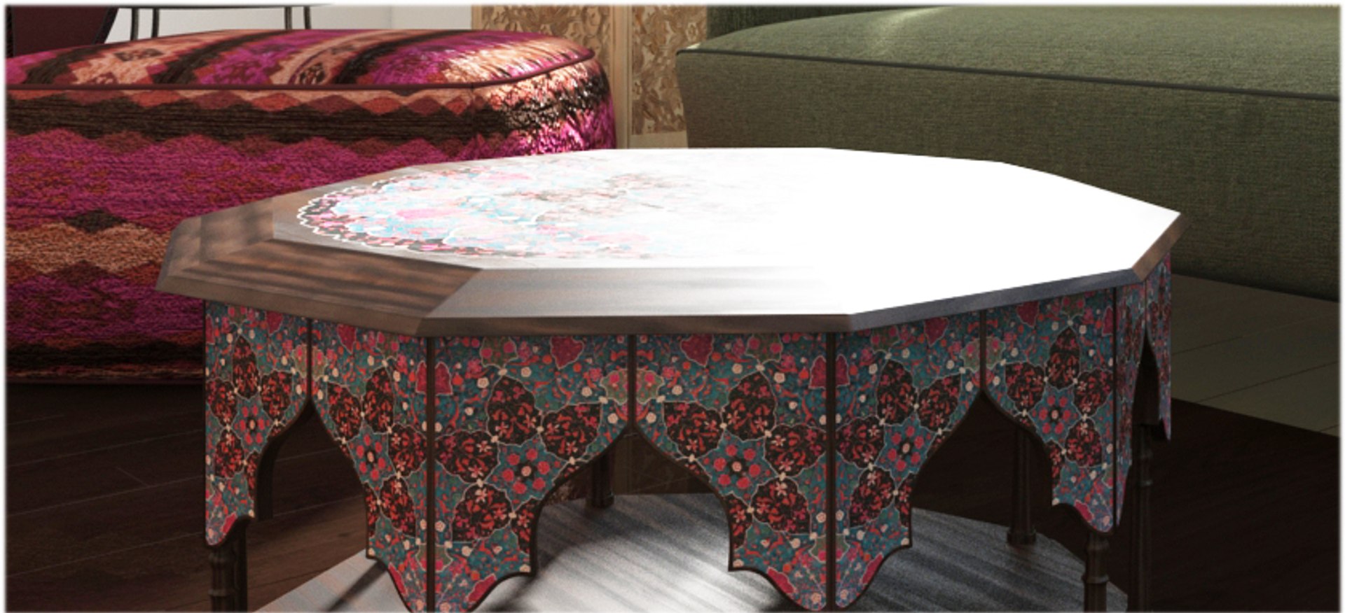 3d Morrocan Table Model