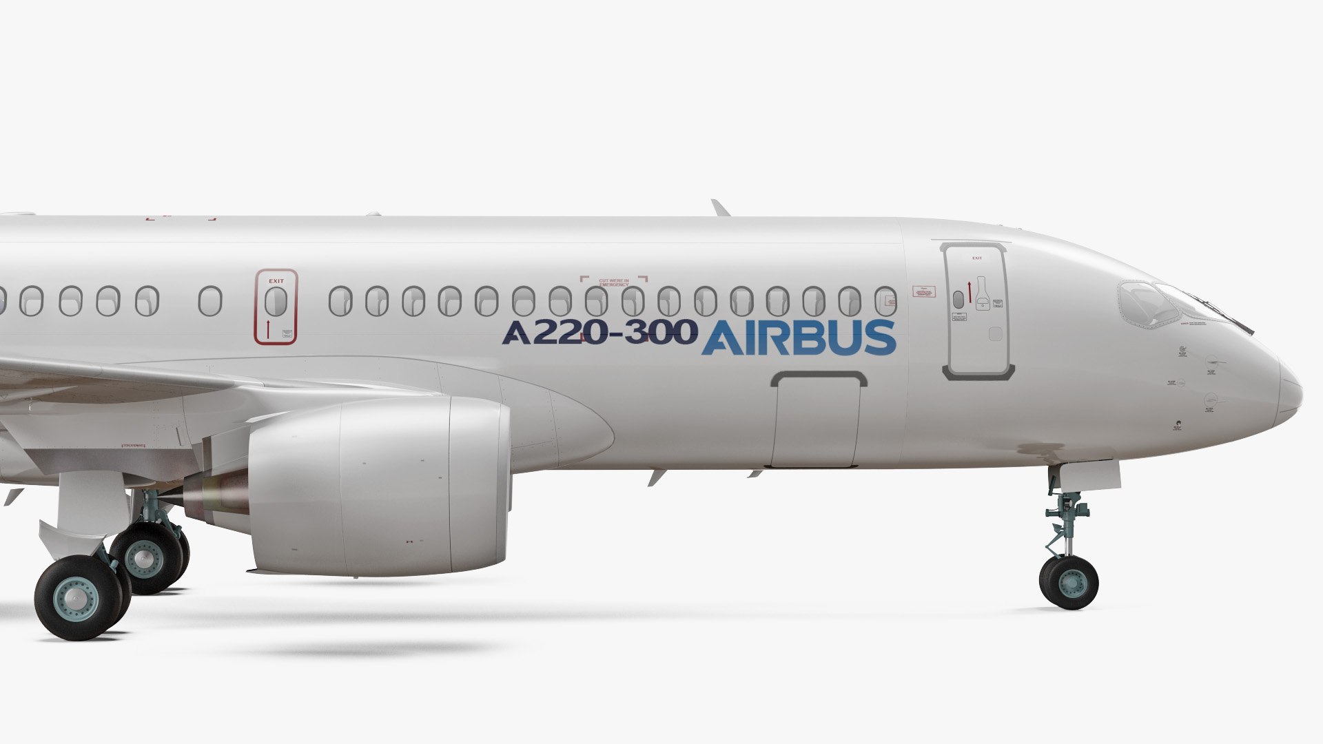 Airbus a220 300 simple 3D model - TurboSquid 1606046