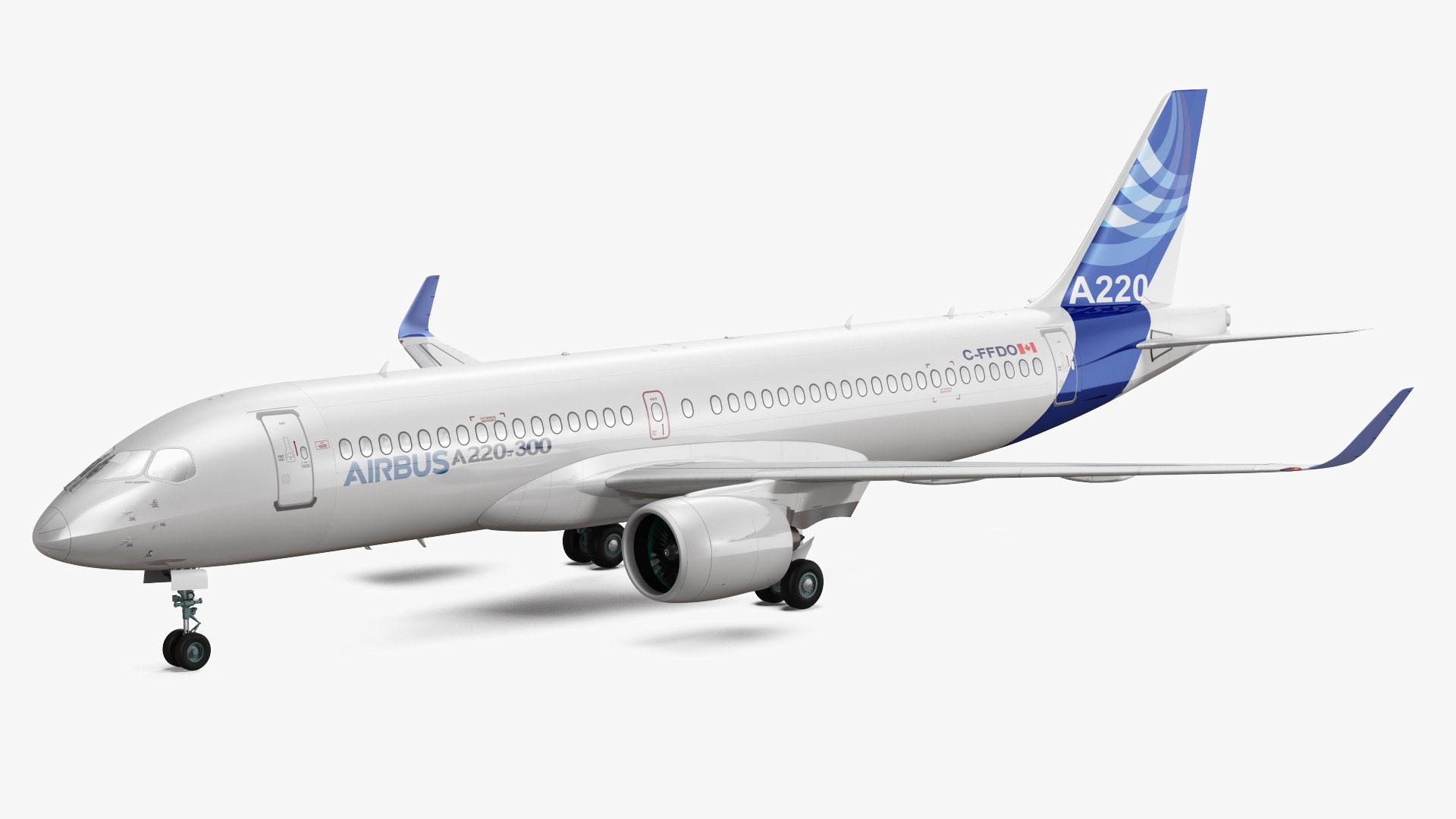 Airbus a220 300 simple 3D model - TurboSquid 1606046