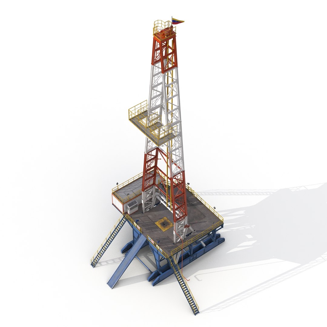 fracking gas platform 2 3d max