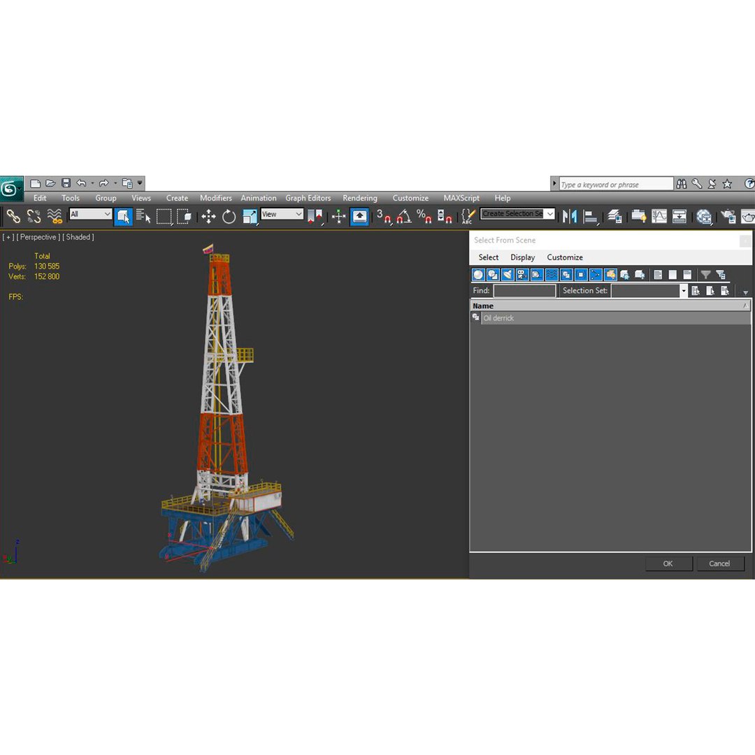 Fracking Gas Platform 2 3d Max