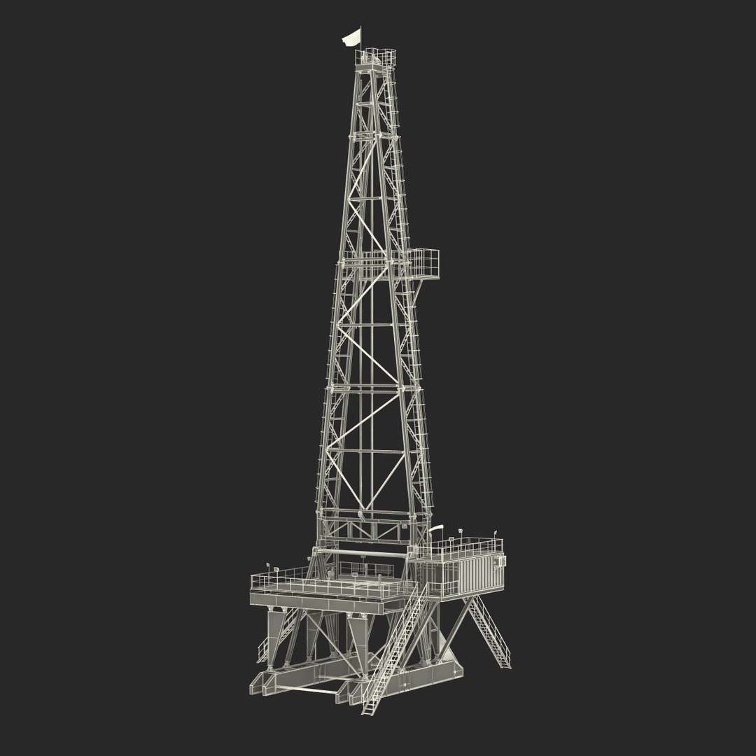 Fracking Gas Platform 2 3d Max